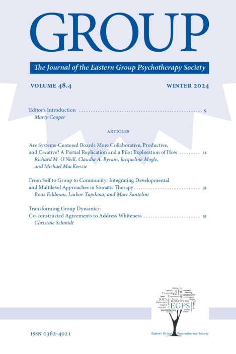 Journal - Eastern Group Psychotherapy Society